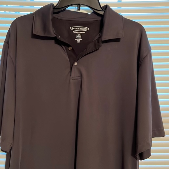 Pebble Beach | Shirts | Pebble Beach Mens Polo Shirt Large Gray | Poshmark